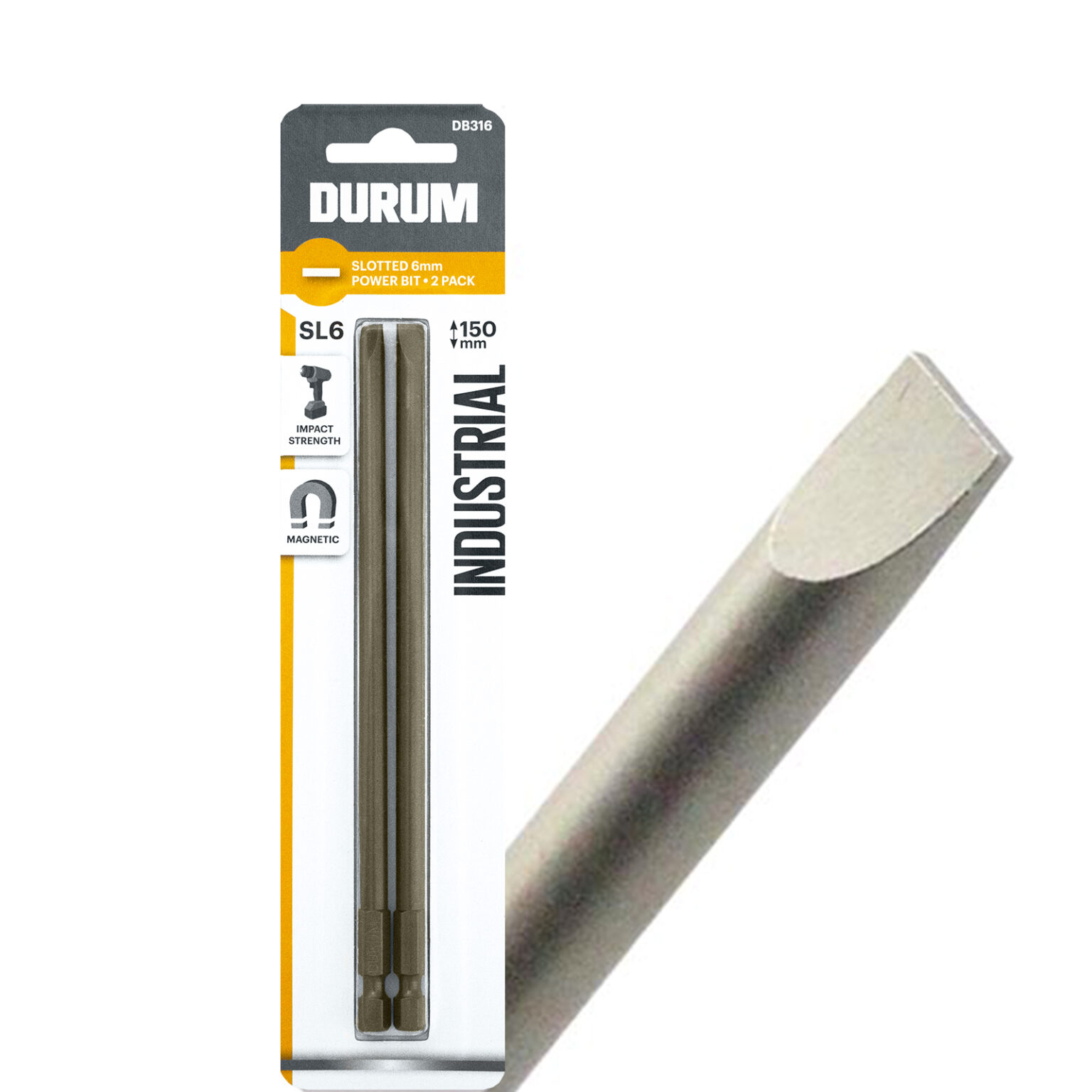 DB316 - Slotted SL6 150mm 2 Pack - Durum Tools